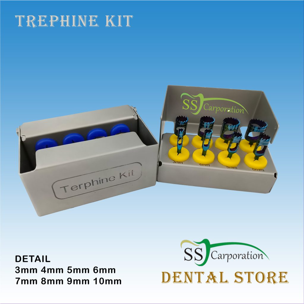 Dental Trephine Drill Kit Tools Surgical Holder Bone Graft Implant ...